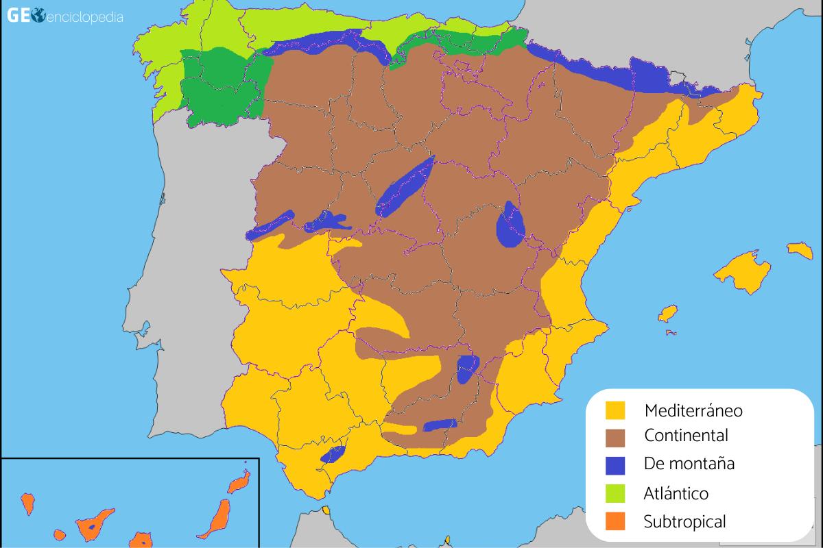 Climas de España: mapa, tipos y características - Resumen