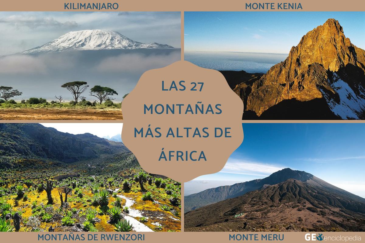 Las 27 montañas más altas de África - Nombres y fotos
