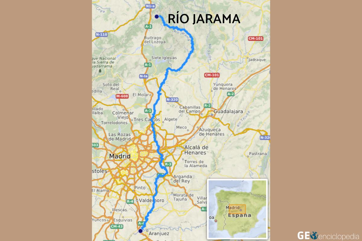 Río Jarama - Mapa, nacimiento, longitud y desembocadura